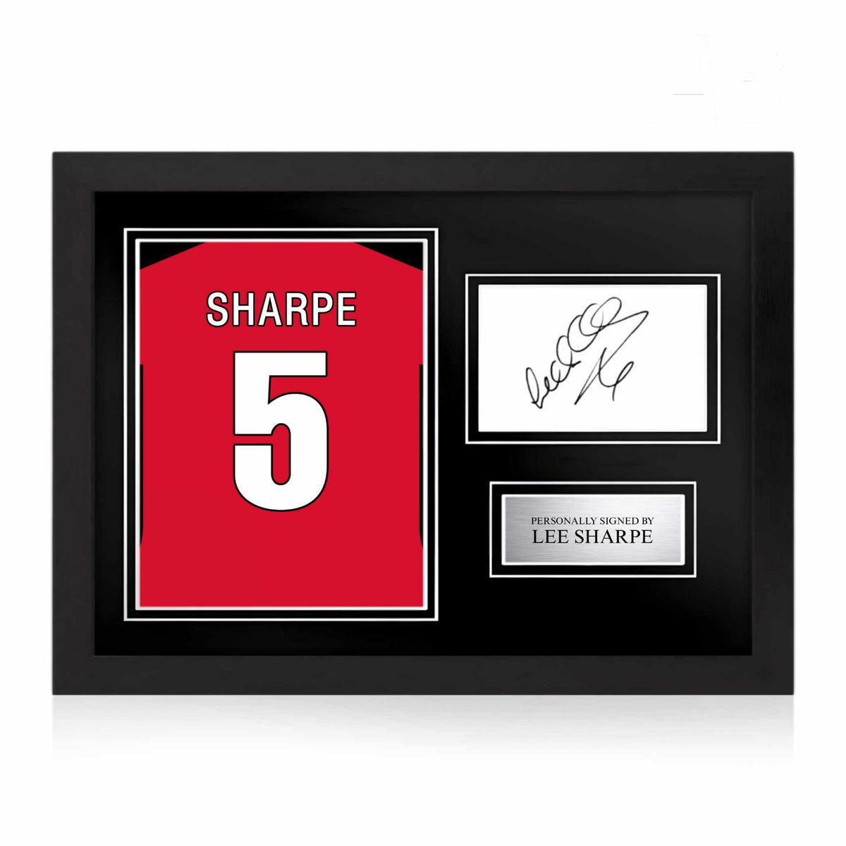 Lee Sharpe Signed Framed Display with Shirt Back Photo – The Collectors ...