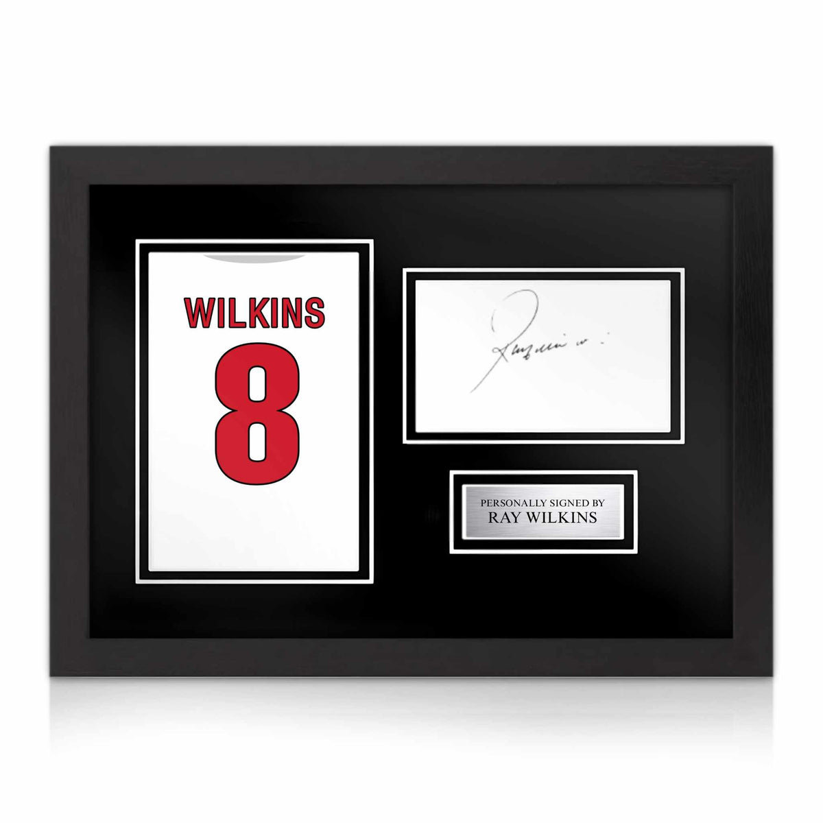 Ray Wilkins Signed Framed Display with Shirt Back Photo – The ...