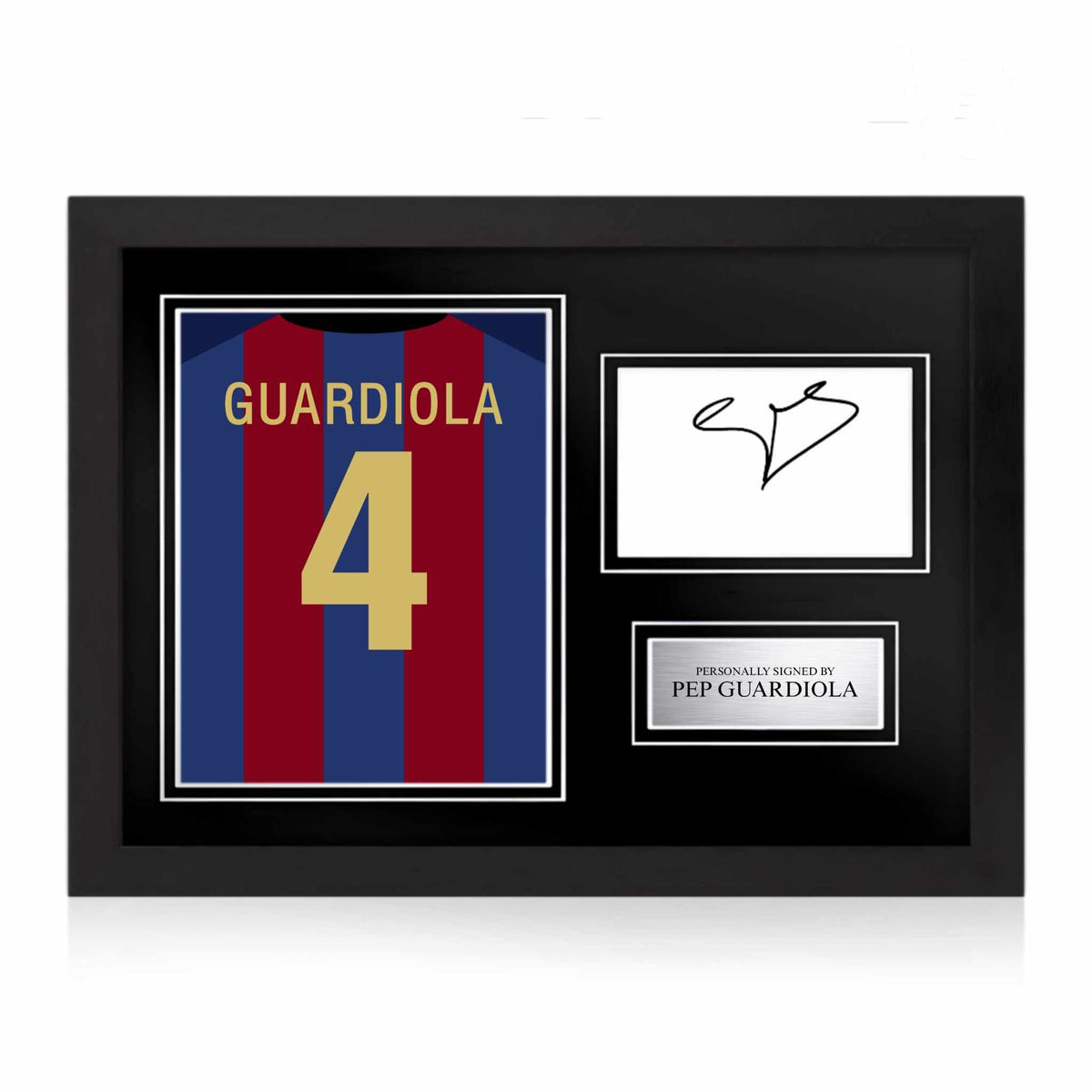 Pep Guardiola Signed Framed Display with Shirt Back Photo – The ...