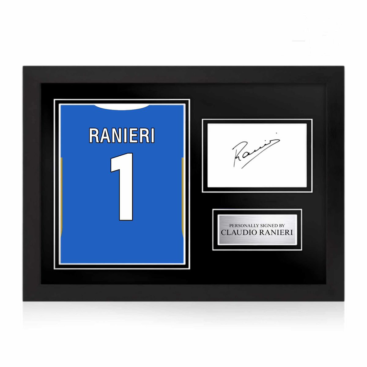 Claudio Ranieri Signed Framed Display with Shirt Back Photo – The ...