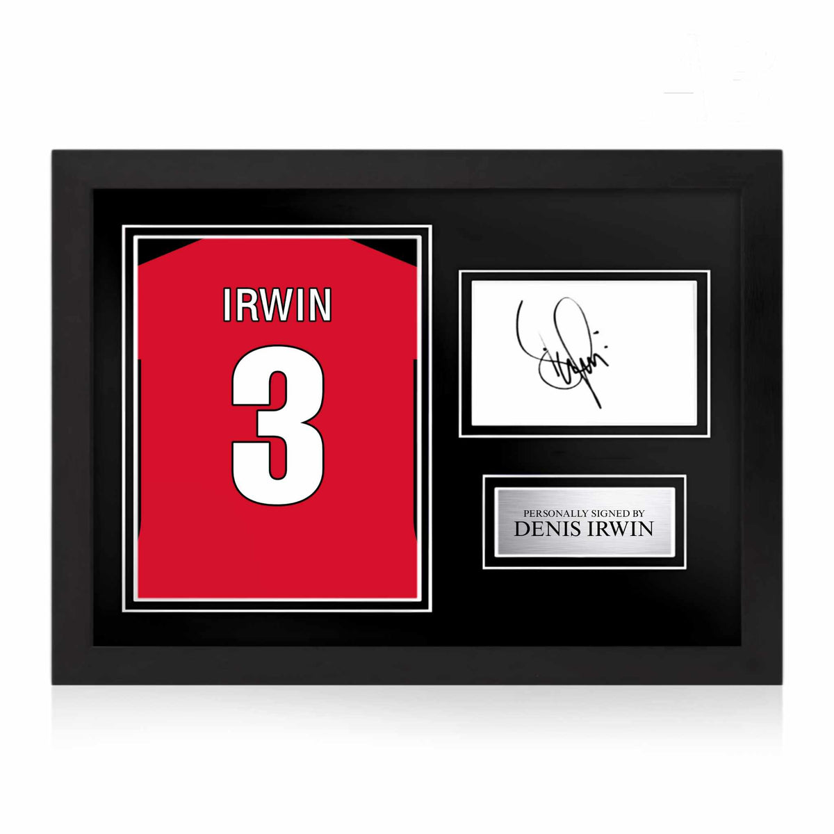 Denis Irwin Signed Framed Display with Shirt Back Photo – The ...