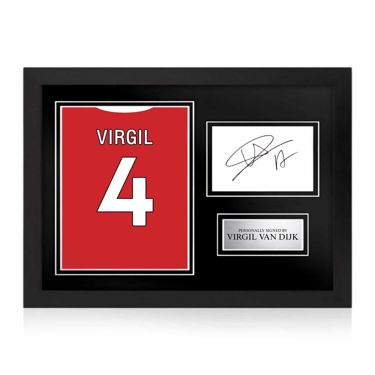 Virgil Van Dijk Signed Framed Display with Shirt Back Photo – The ...