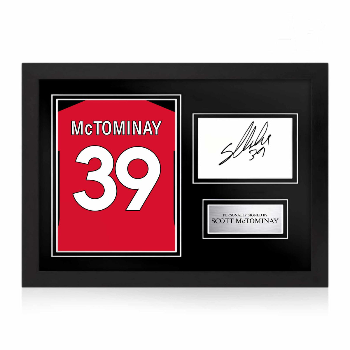 Scott McTominay Signed Framed Display with Shirt Back Photo – The ...
