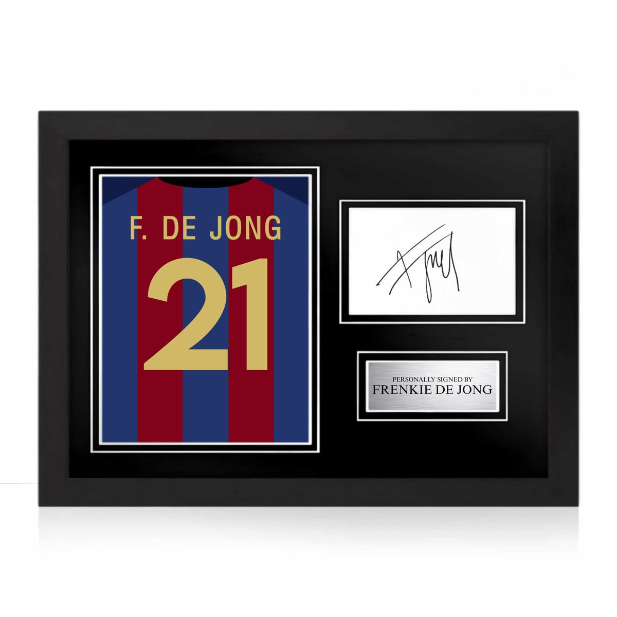 Frenkie de Jong Signed Framed Display with Shirt Back Photo – The ...