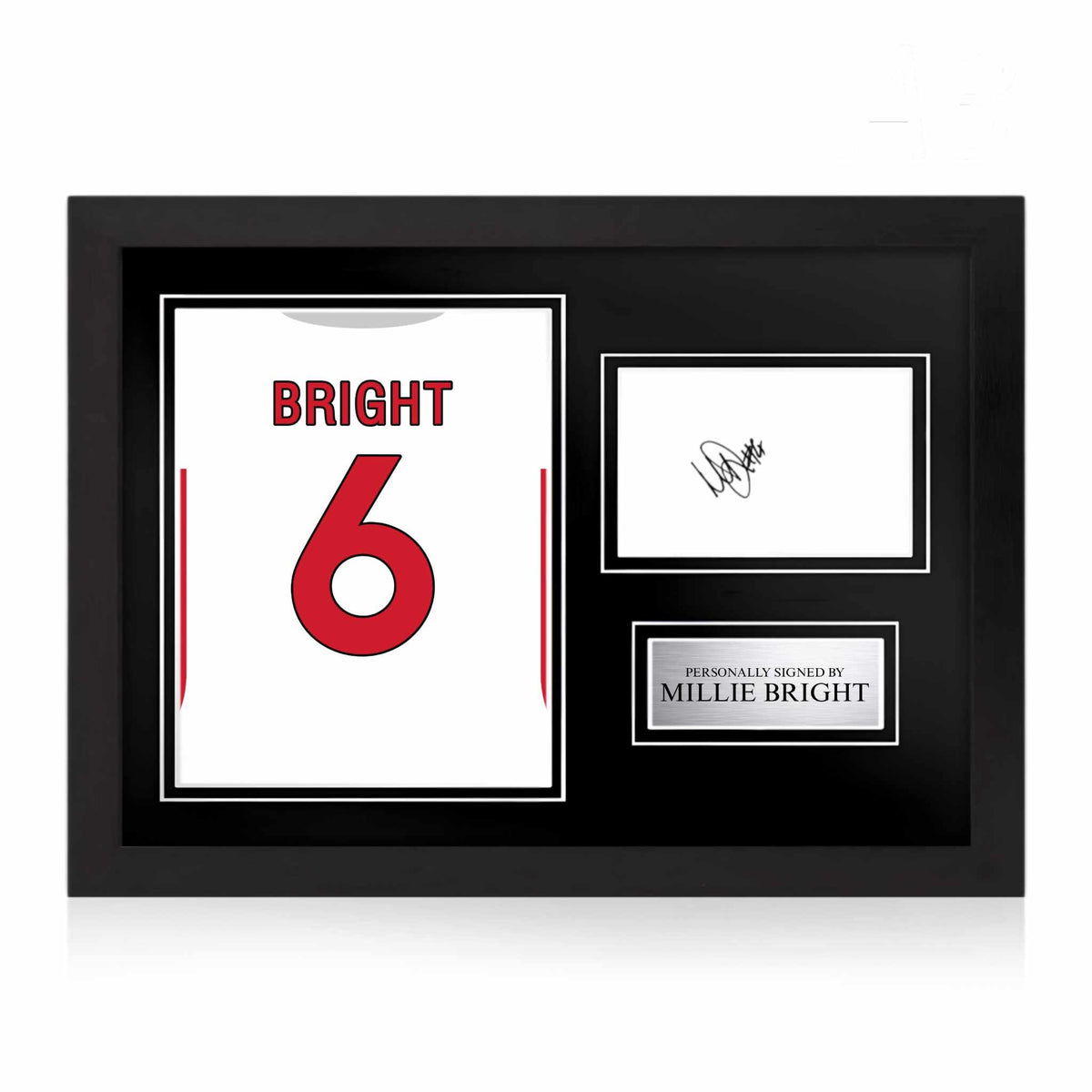 Millie Bright OBE Signed Framed Display with Shirt Back Photo – The ...