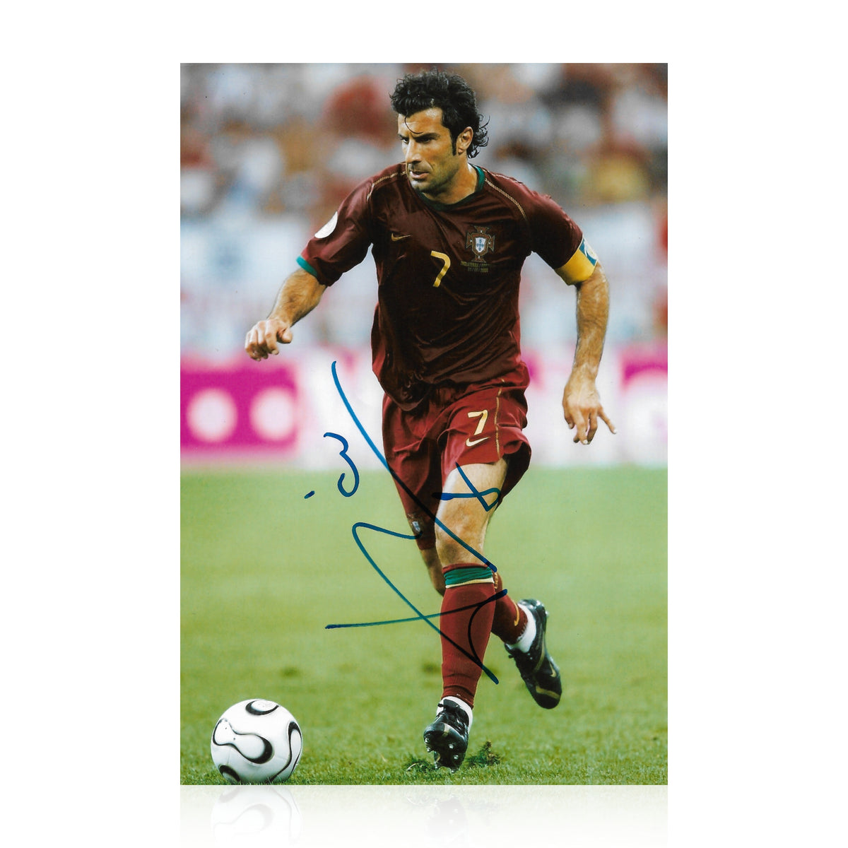 Luis Figo Signed 12x8 Photo – The Collectors Corner