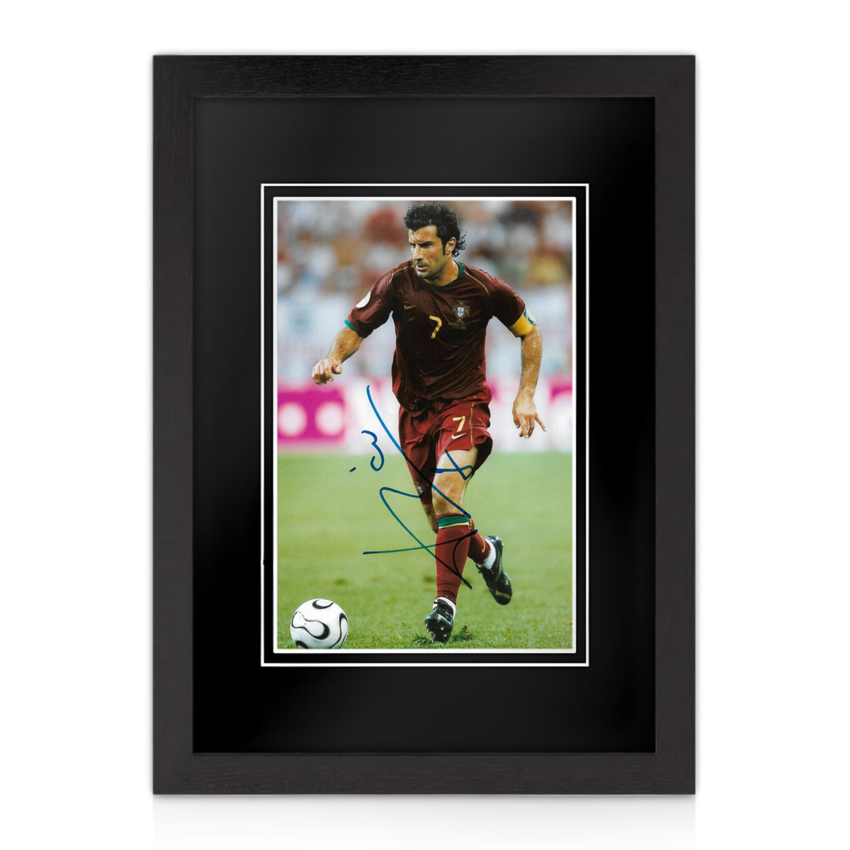 Luis Figo Signed 12x8 Photo – The Collectors Corner