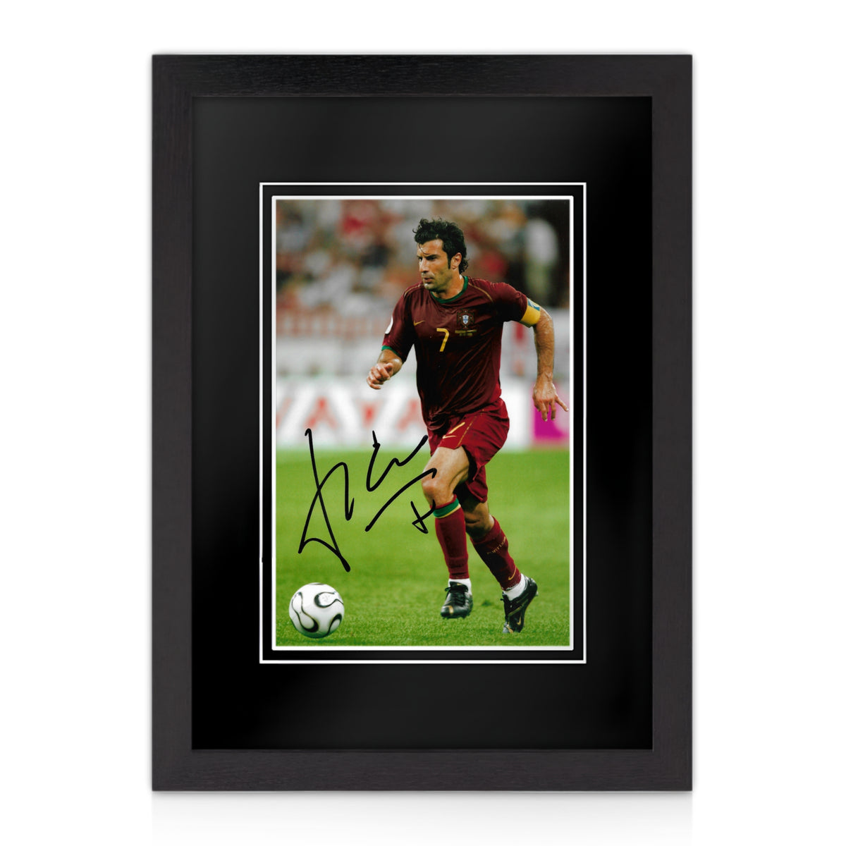 Luis Figo Signed 12x8 Photo – The Collectors Corner