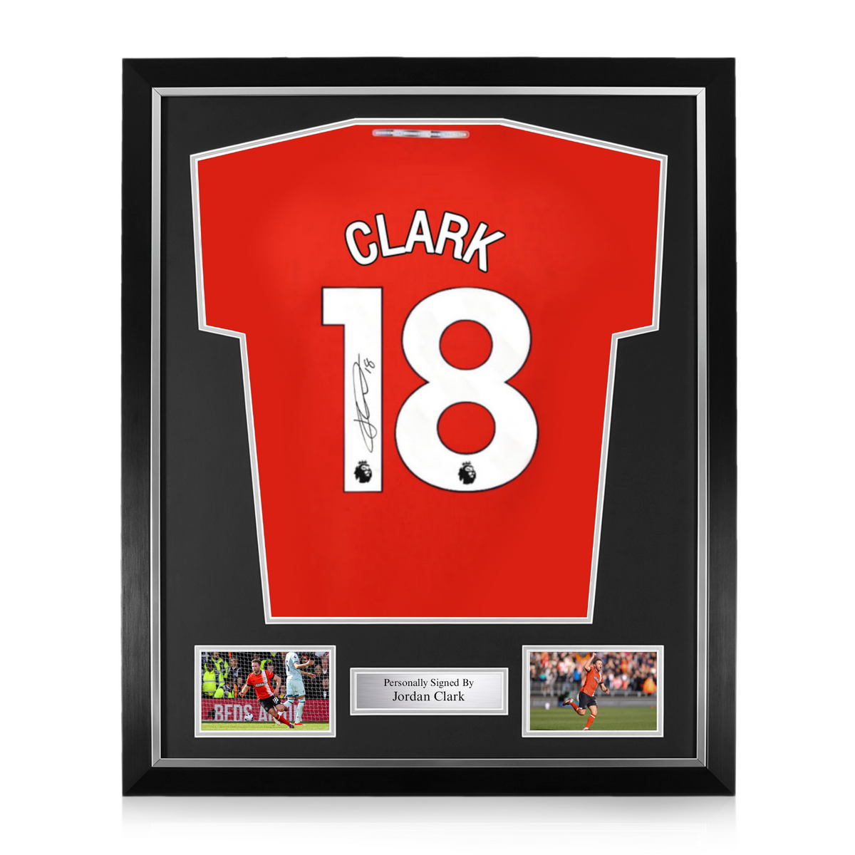 Jordan Clark Signed Framed Luton Town 2024/25 Home Shirt – The ...