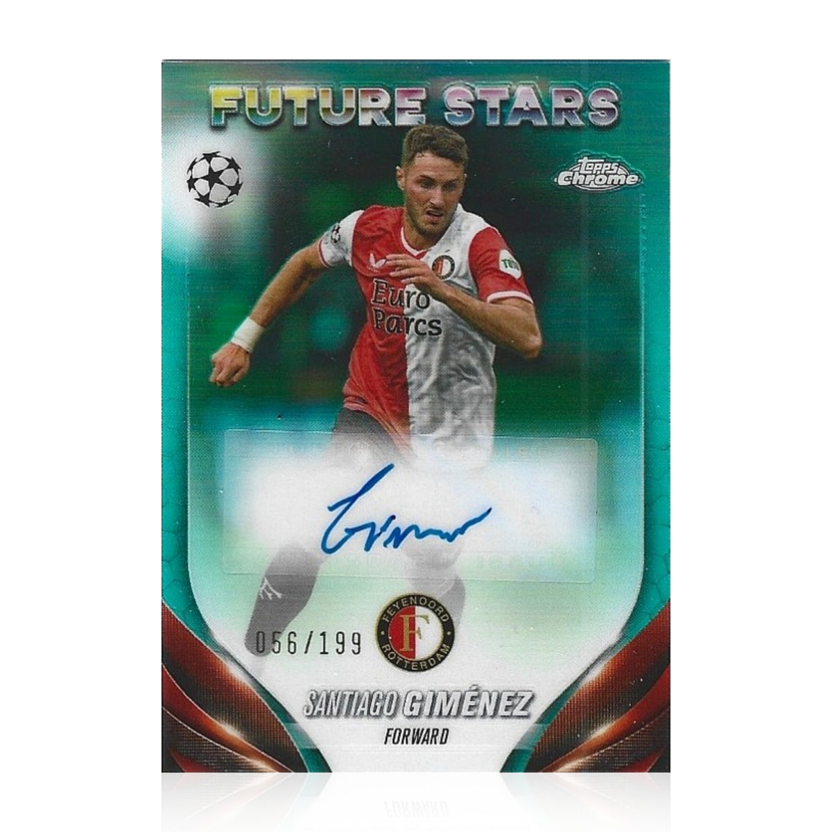 Santiago Gimenez Signed Topps Chrome Club Competitions Future Stars Gr ...