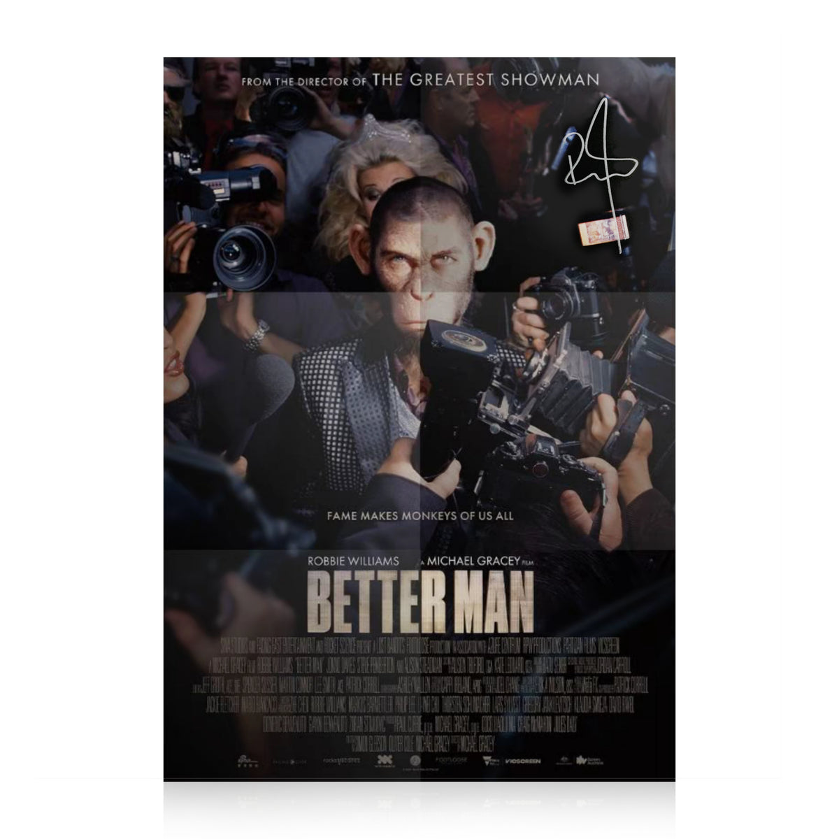 Robbie Williams Signed A3 Better Man Poster – The Collectors Corner