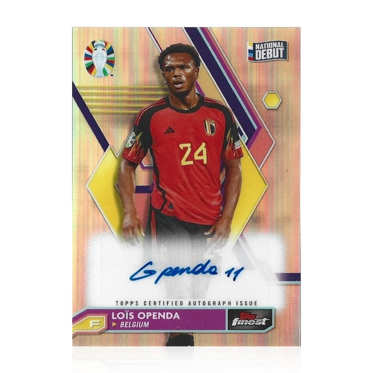Lois Openda Signed Topps Finest Road to UEFA Euros 2024 Card – The ...